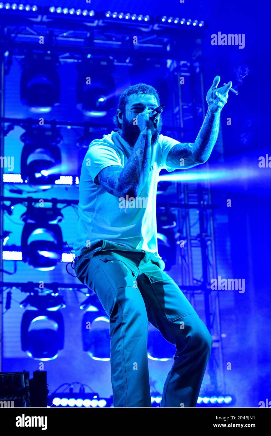 Napa, California, USA. 26th May, 2023. Post Malone performing on stage ...