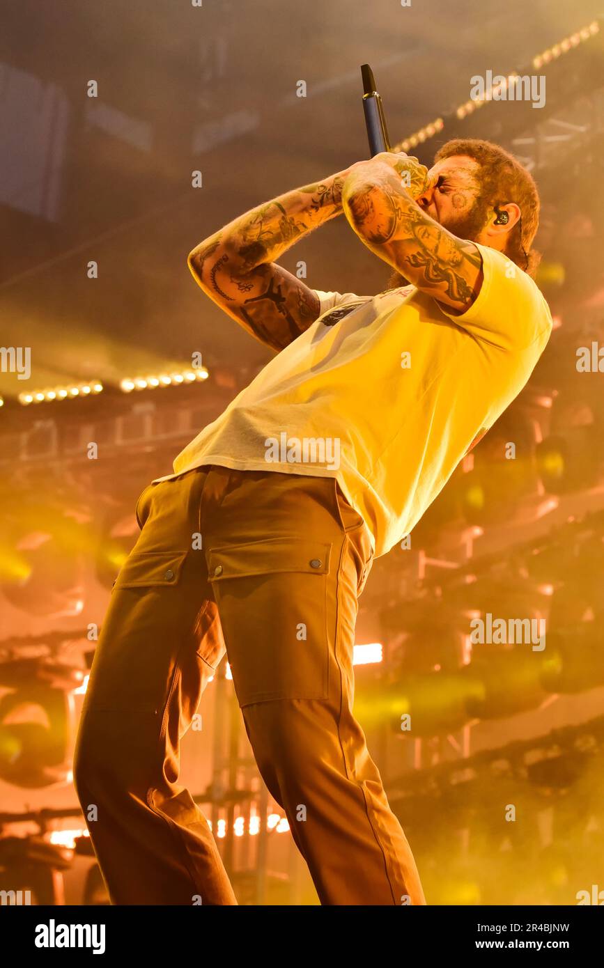 Napa, California, USA. 26th May, 2023. Post Malone performing on stage ...