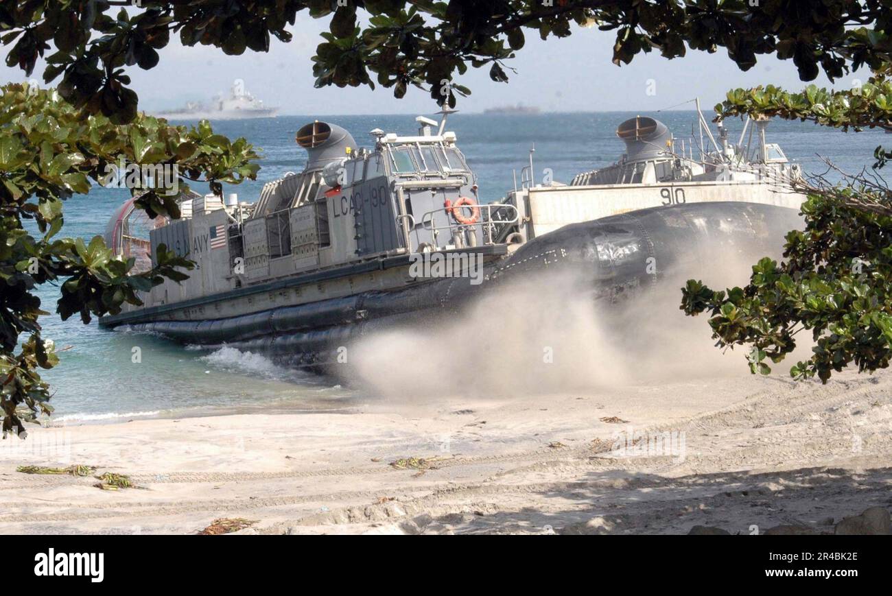 US Navy A U.S. Navy Landing Craft, Air Cushion (LCAC), assigned to ...