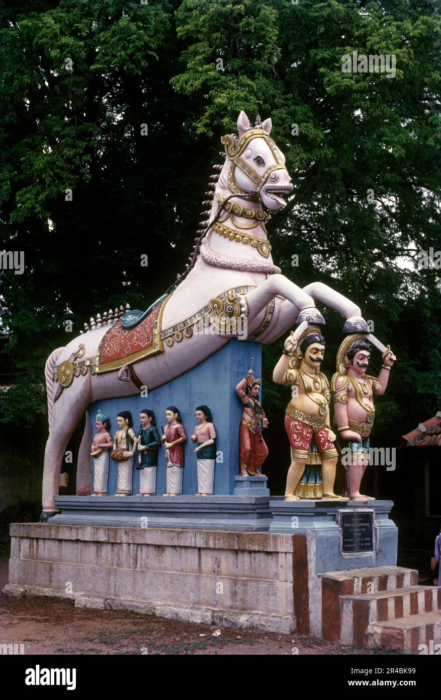 Village guardian deity, horses made either of lime plaster of ...
