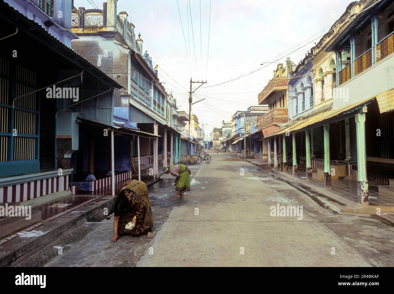 The street of Agraharam the brahmins residence area surrounding the ...