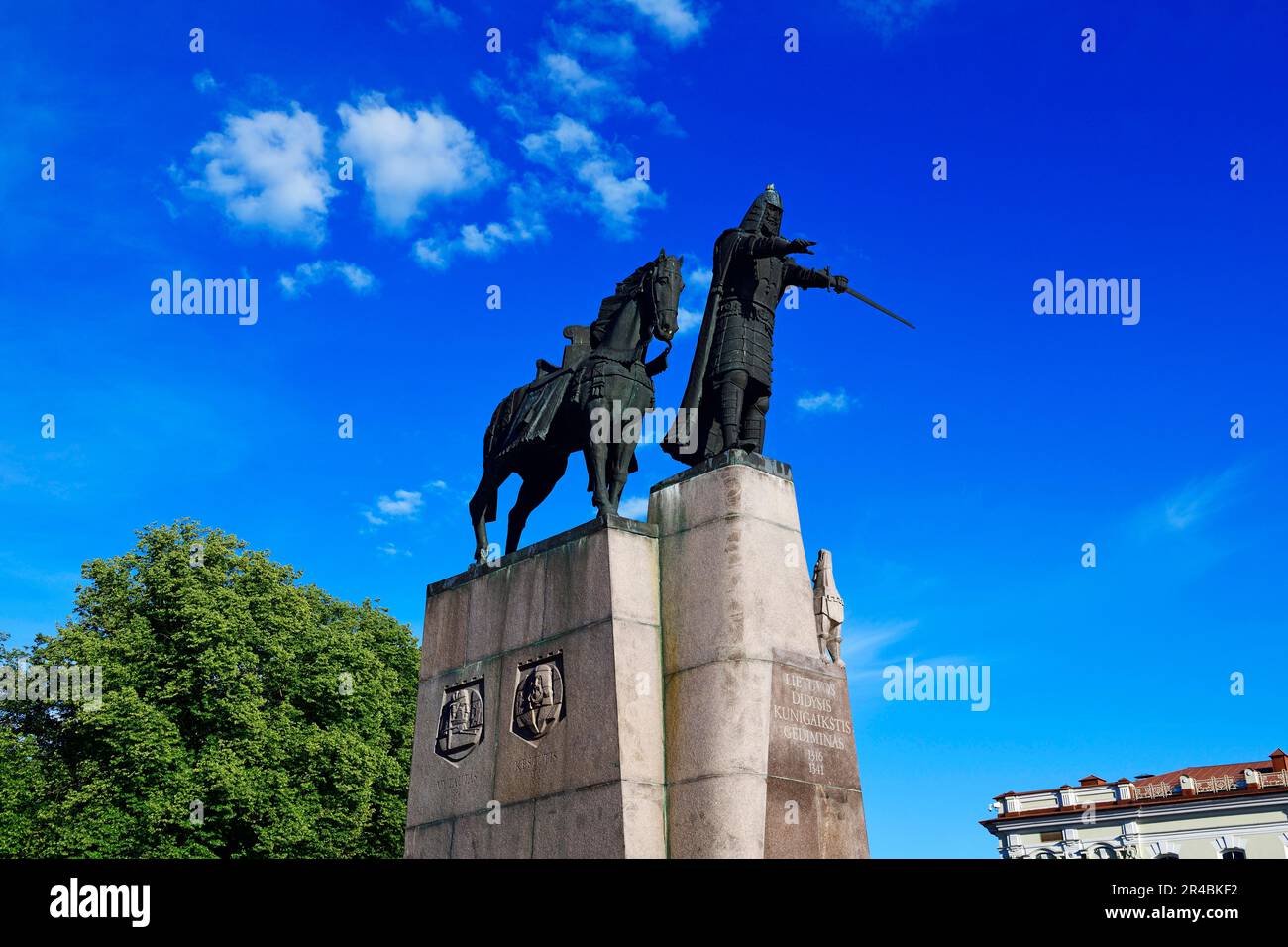 Statue of Gediminas Pavirzis, Senamiestis or Old Town, Vilnius ...