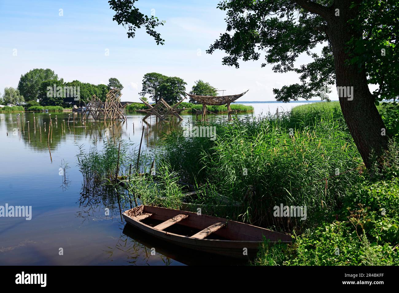 Wooden sculptures and wooden artworks in the old amber harbour of ...