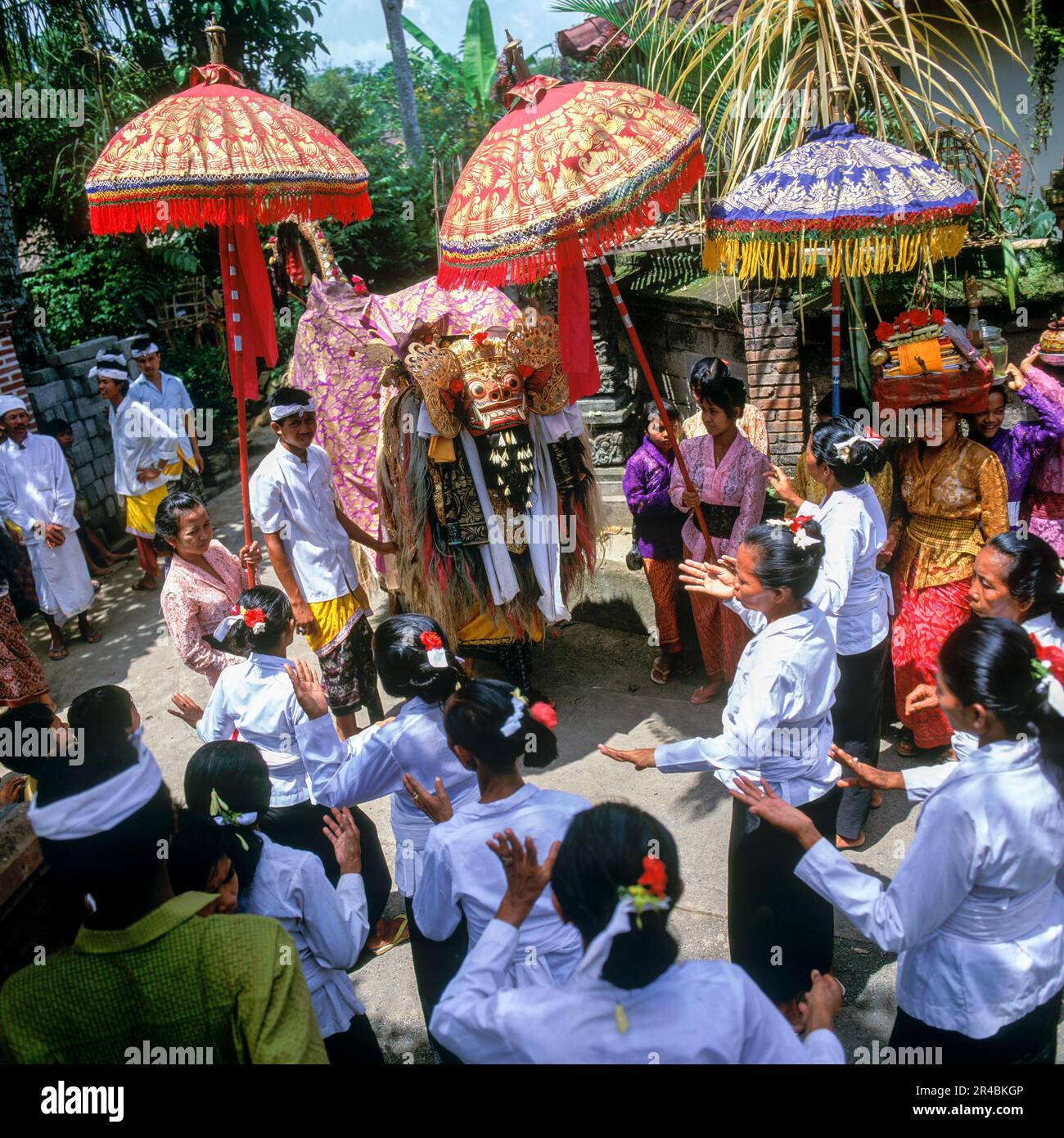 Procession with the Barong in Ubud, Bali, Indonesia Stock Photo - Alamy
