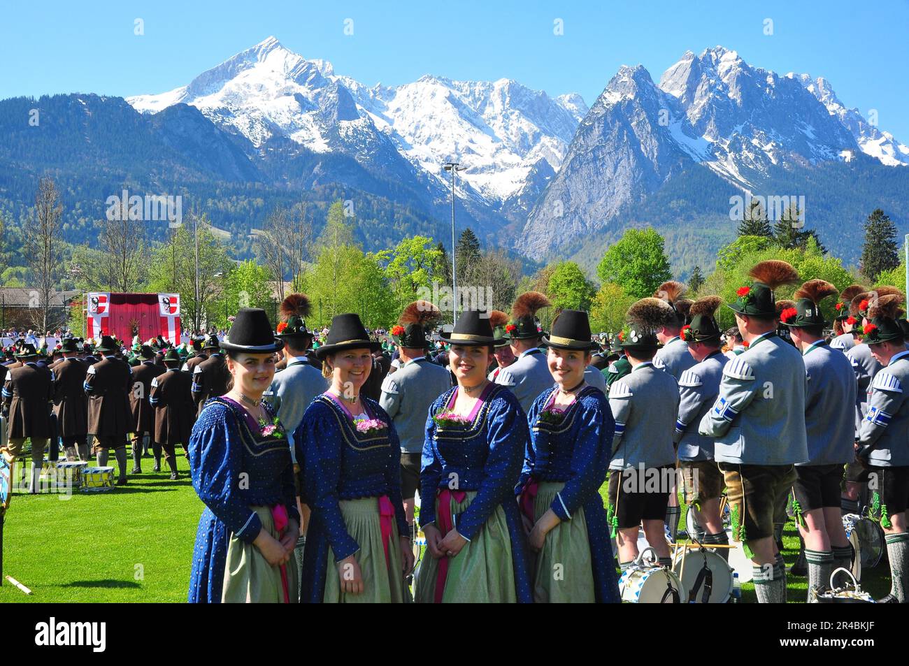 Bavaria, traditional costumes, mountain riflemen, folklore, tradition ...