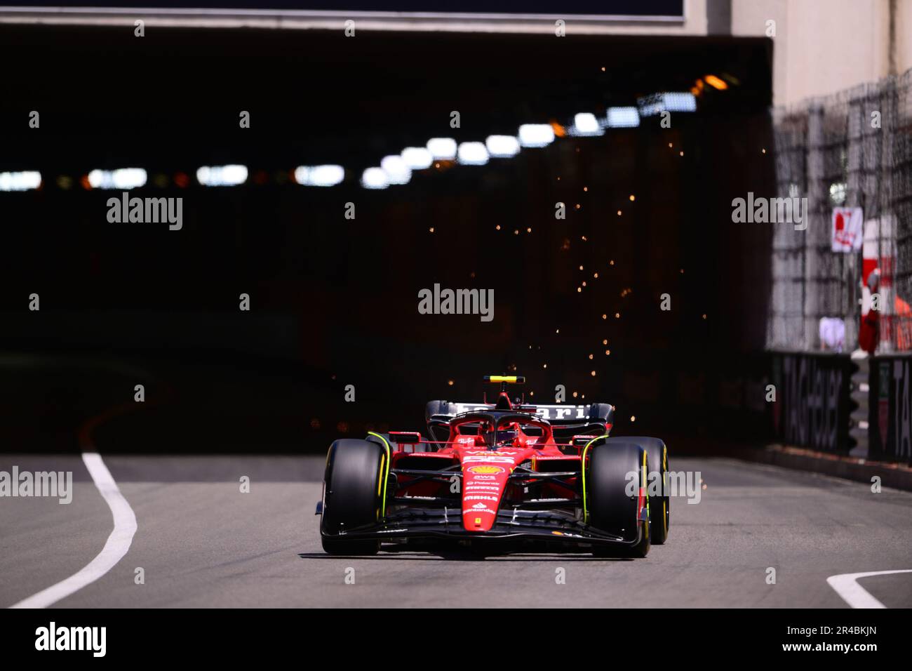 Carlos Sainz of Scuderia Mission Winnow Ferrari drive his single-seater ...