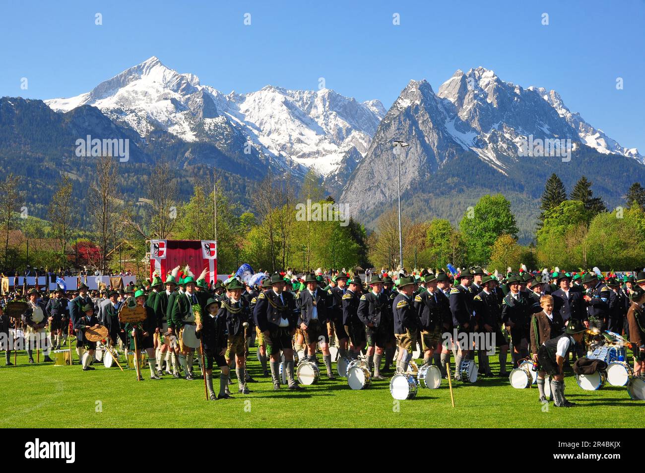 Bavaria, traditional costumes, mountain riflemen, folklore, tradition ...