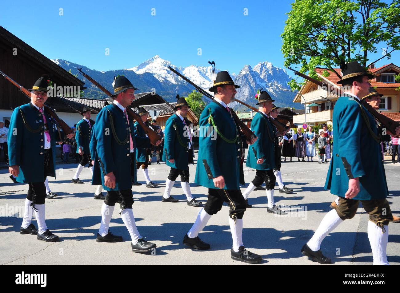 Bavaria, traditional costumes, mountain riflemen, folklore, tradition ...