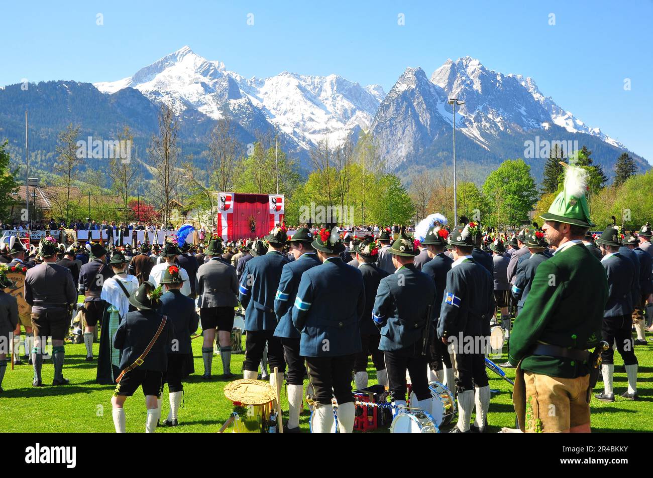 Bavaria, traditional costumes, mountain riflemen, folklore, tradition ...