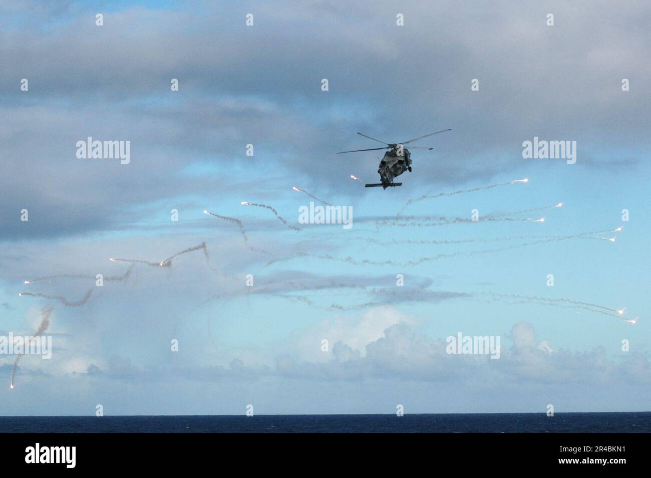 US Navy An HH-60H Seahawk helicopter demonstrates aerial missile ...