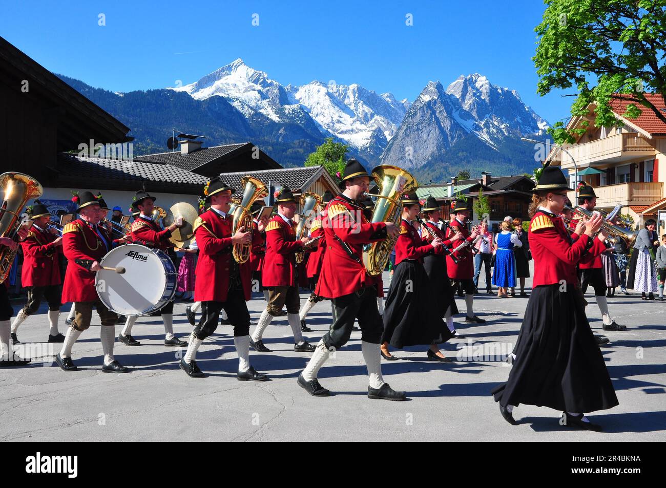 Bavaria, traditional costumes, mountain riflemen, folklore, tradition ...