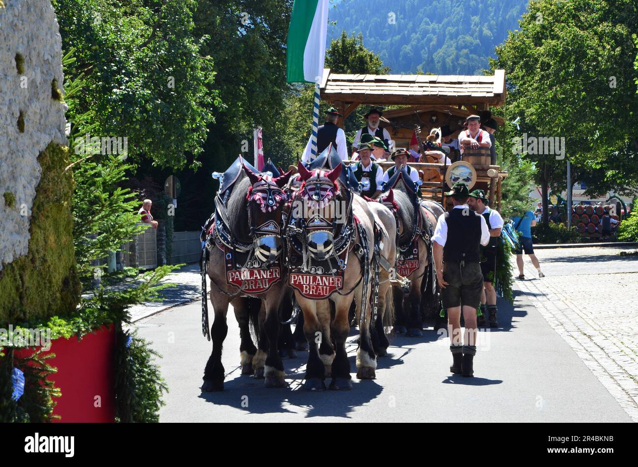 Bavaria, tradition, float, brewery team Stock Photo - Alamy