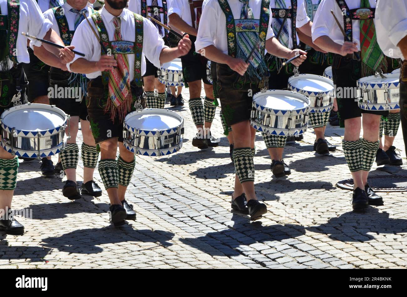 Bavaria, customs, Trachtler, drum procession Stock Photo - Alamy