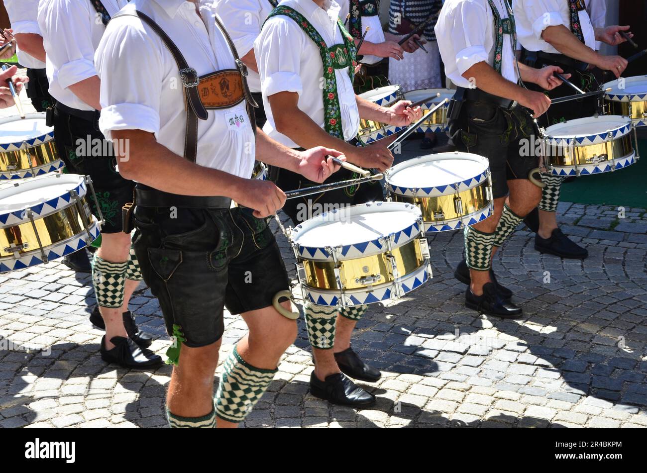 Bavaria, customs, Trachtler, drum procession Stock Photo - Alamy