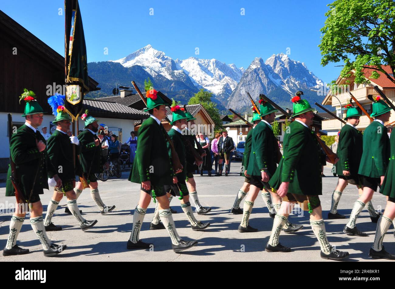 Bavaria, traditional costumes, mountain riflemen, folklore, tradition ...