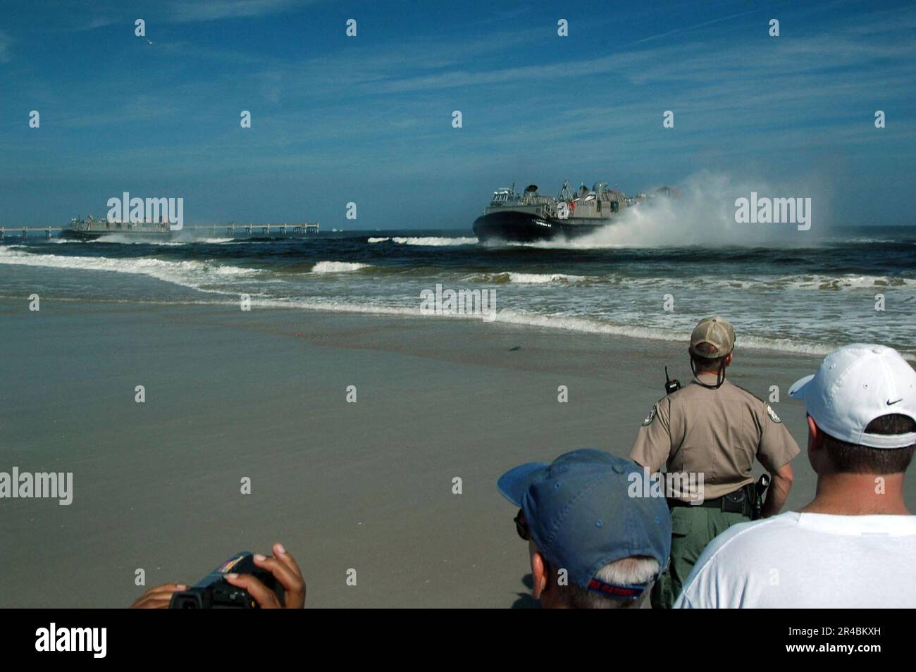 US Navy Two U.S. Navy Landing Craft, Air Cushions (LCAC), assigned to ...