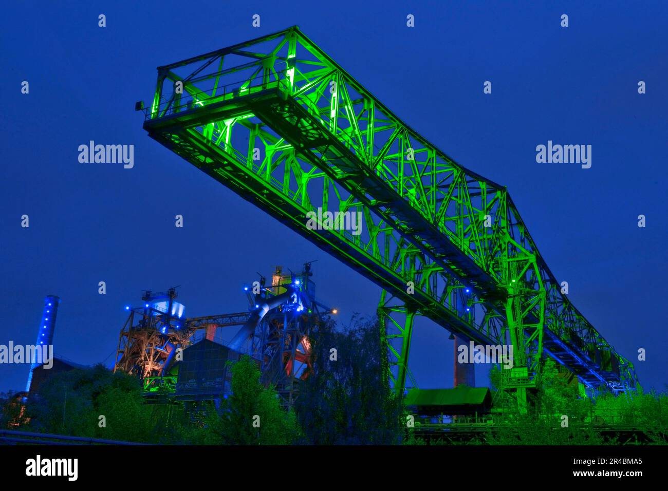 Landscape Park North, disused steelworks, industrial facility, light ...