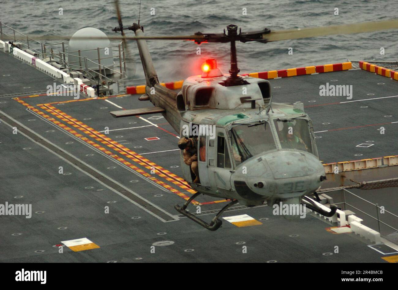 US Navy A UH-1N Huey helicopter, assigned to Marine Light Attack ...