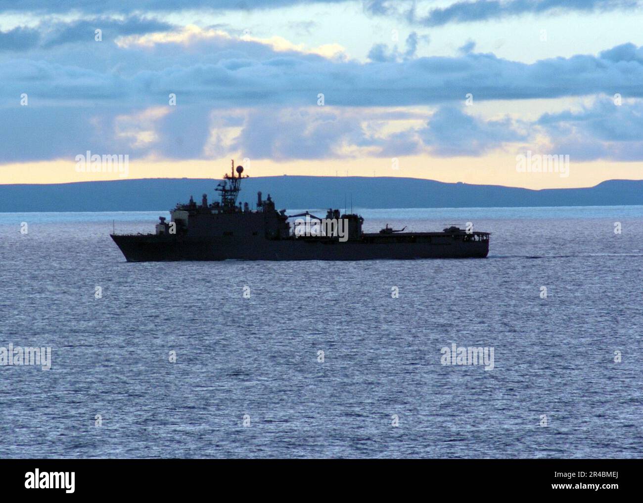 US Navy The dock landing ship USS Germantown (LSD 42) underway off the ...