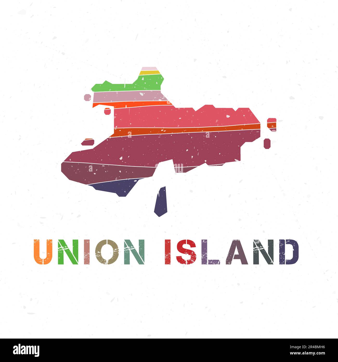 Union Island map design. Shape of the island with beautiful geometric ...