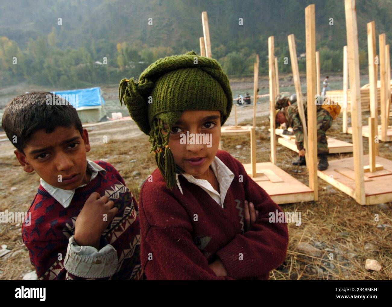 US Navy Children living at the Thuri Park Tent Village are living in ...