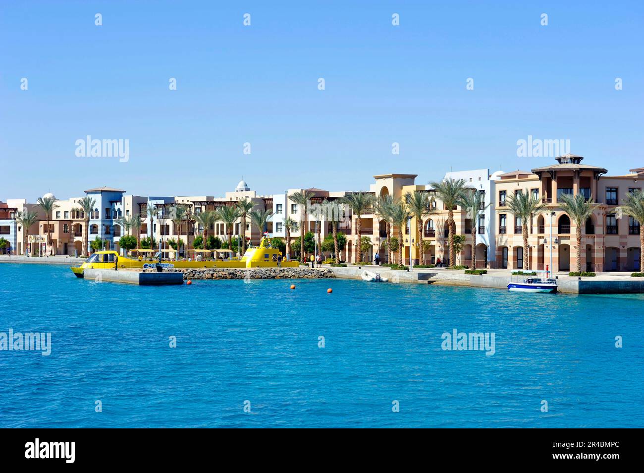 Marina, marina, harbour promenade, Port Ghalib, Marsa Alam, Egypt Stock ...