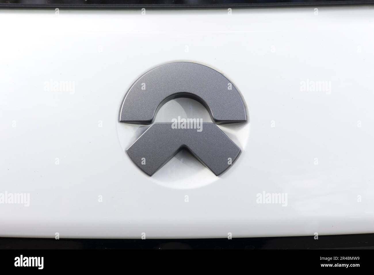 Logo of Nio, electric car from Shanghai, Classic Days, Berlin, Germany ...