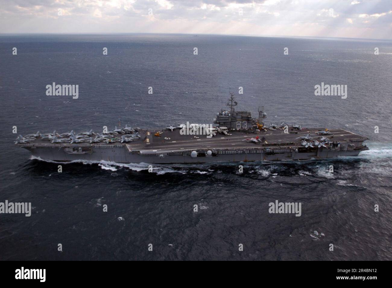 US Navy The conventionally powered aircraft carrier USS Kitty Hawk (CV ...