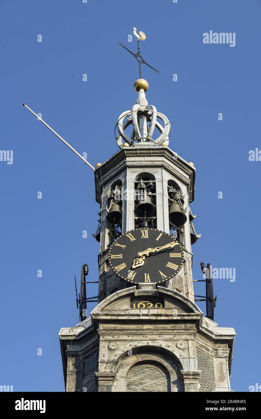 Bell tower of the Oude Kerk, Amsterdam, capital of the Netherlands ...