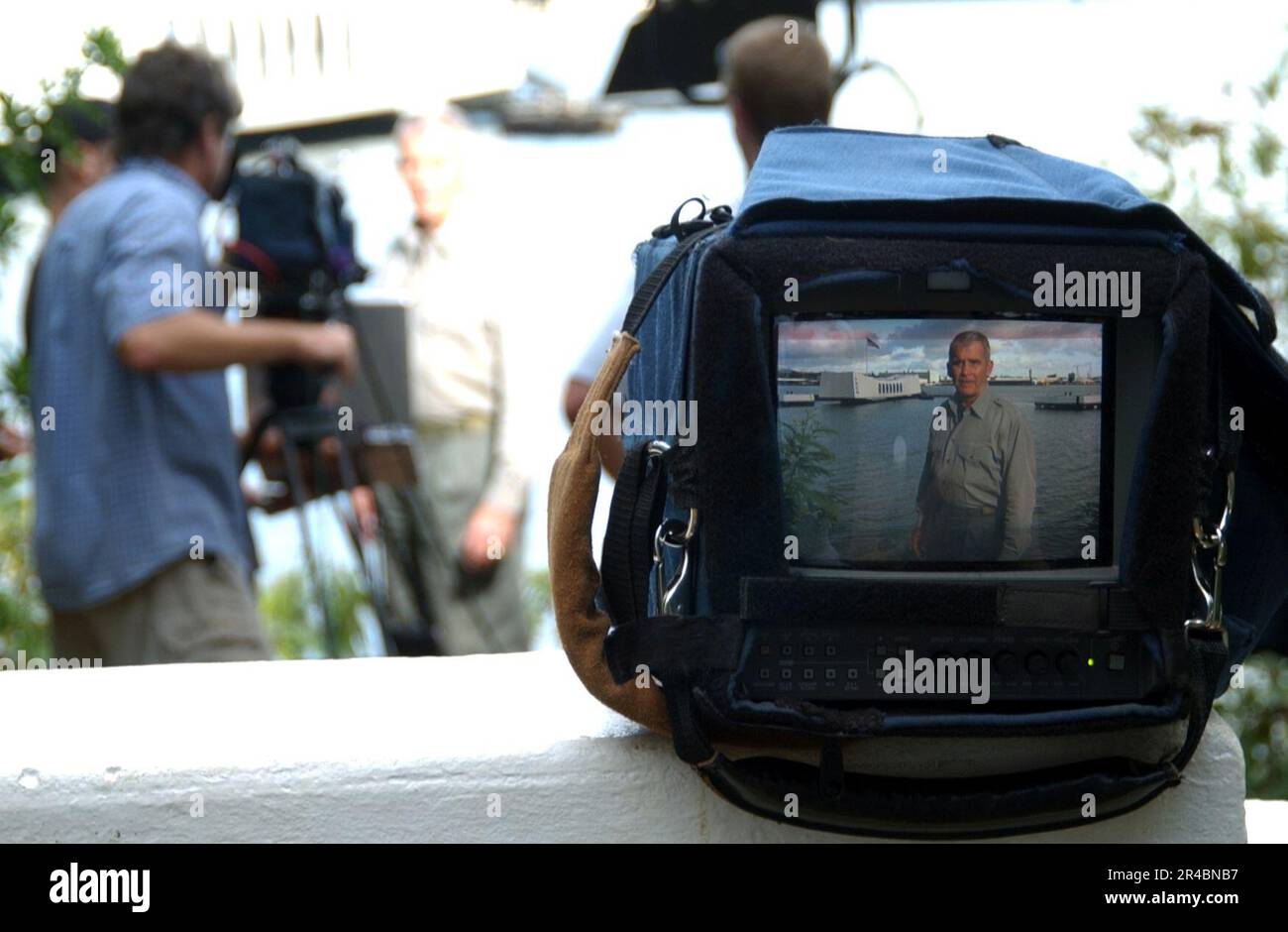 US Navy Retired U.S. Marine Corps Lt. Col. Oliver North stands in front ...