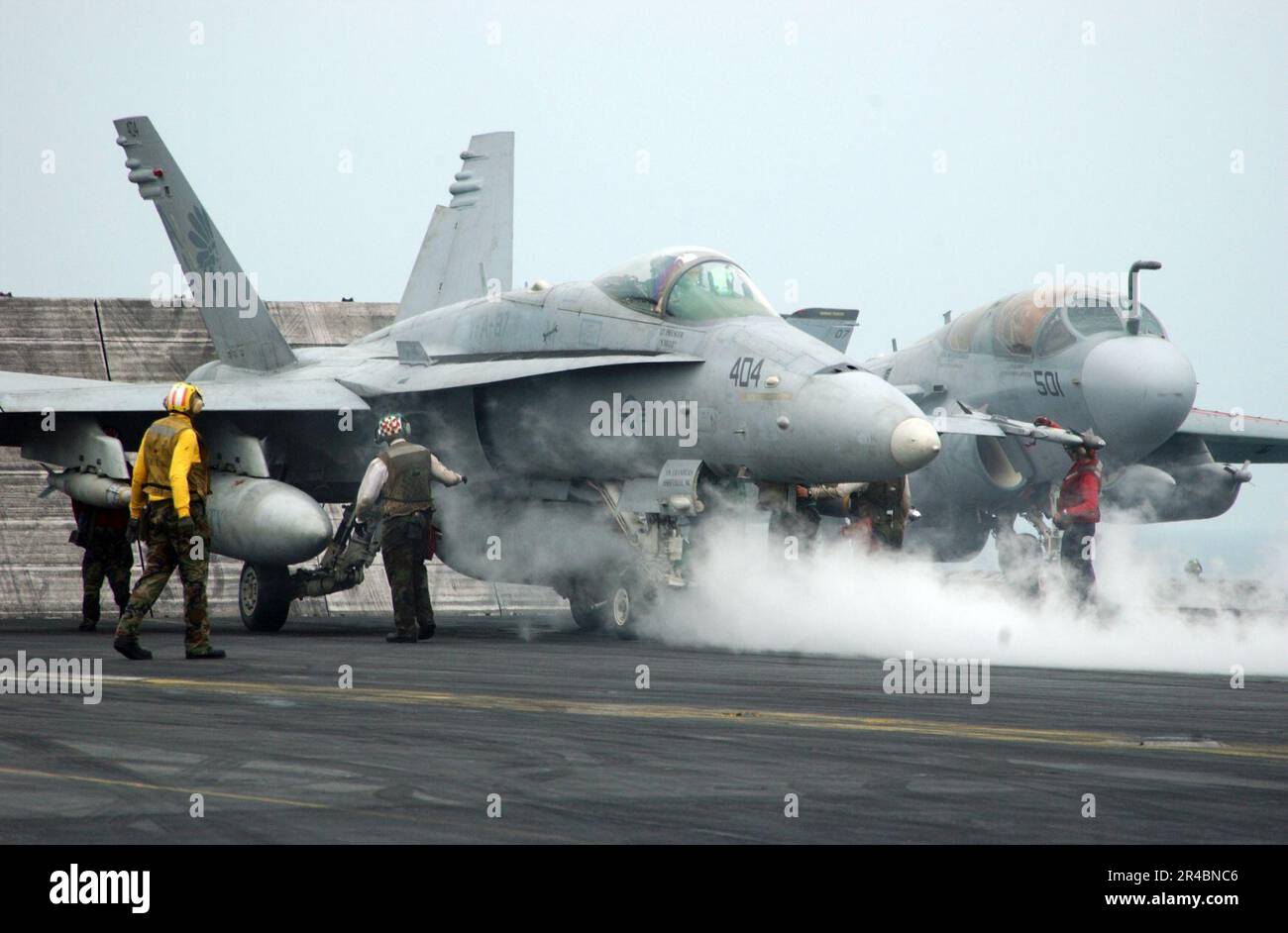 US Navy An F-A-18C Hornet, assigned to the Valions of Strike Fighter ...