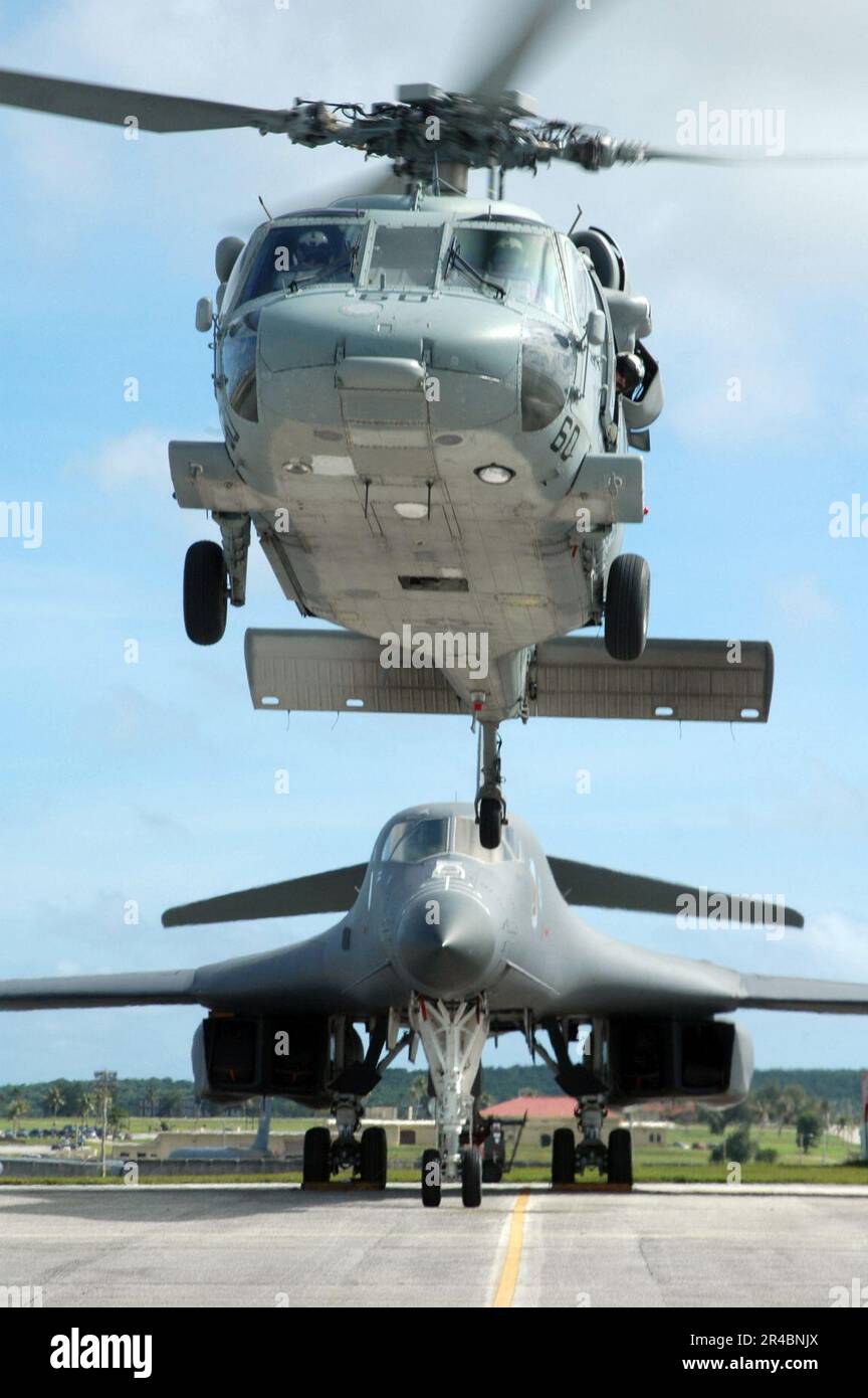 US Navy A U.S. Navy MH-60S Seahawk helicopter, assigned to the Island Knights of Helicopter Sea ...