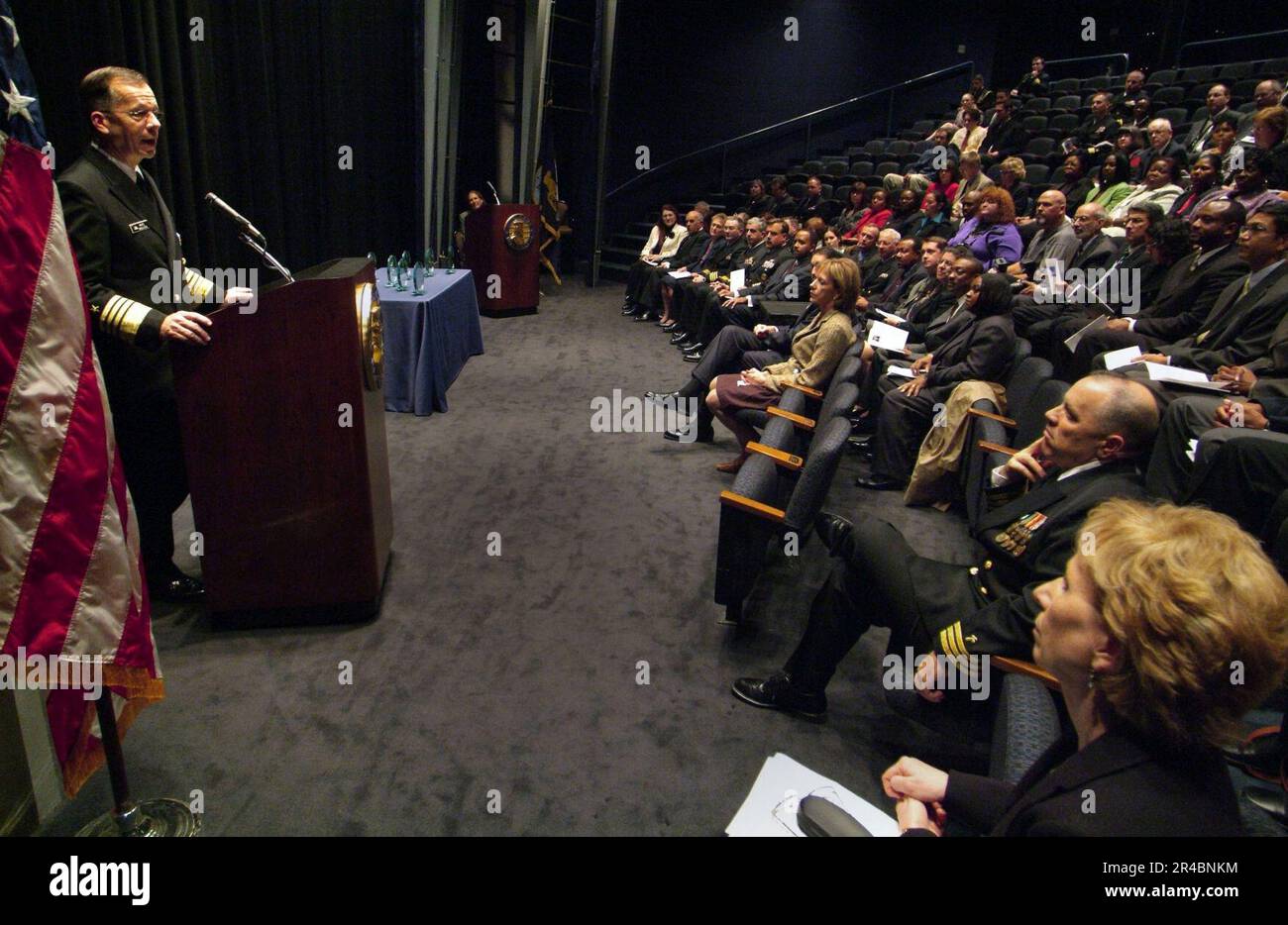 US Navy Chief of Naval Operations Adm. Mike Mullen speaks to recipients ...