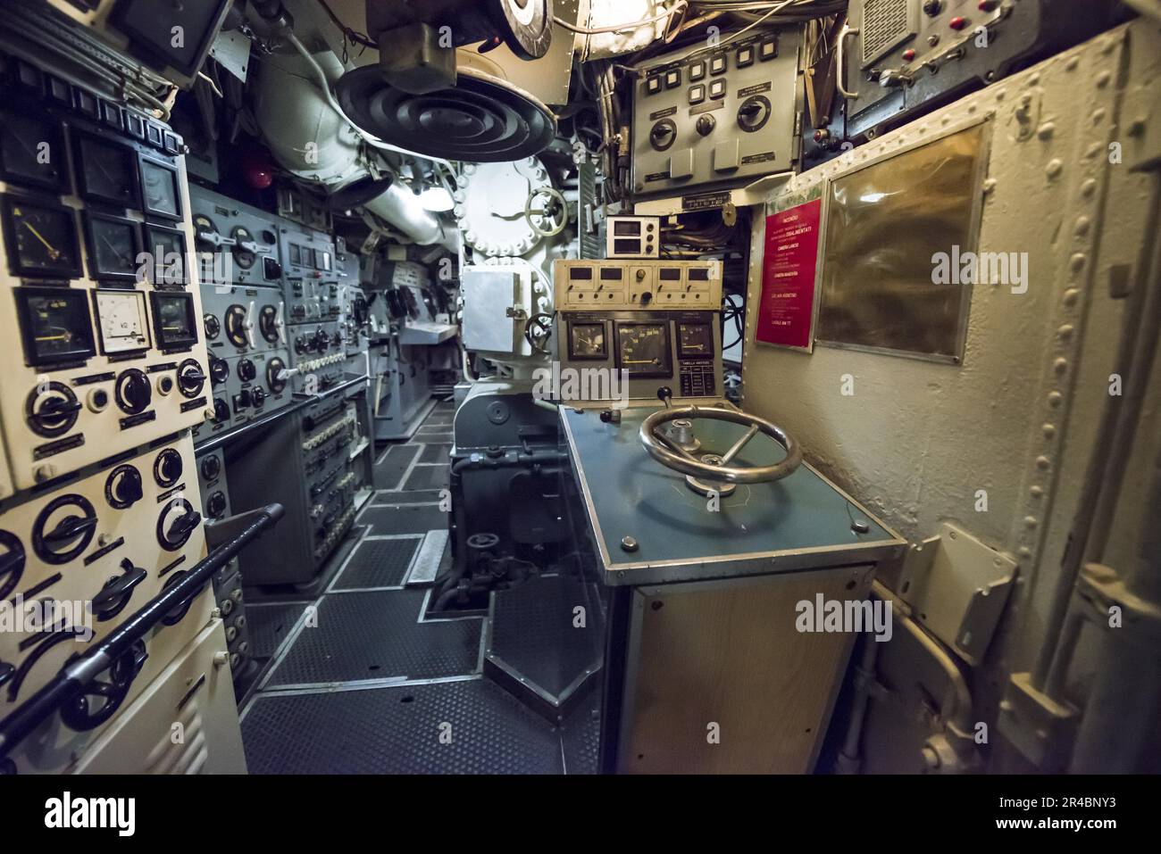 Navigation Instrument Inside a Submarine in Italy Stock Photo - Alamy