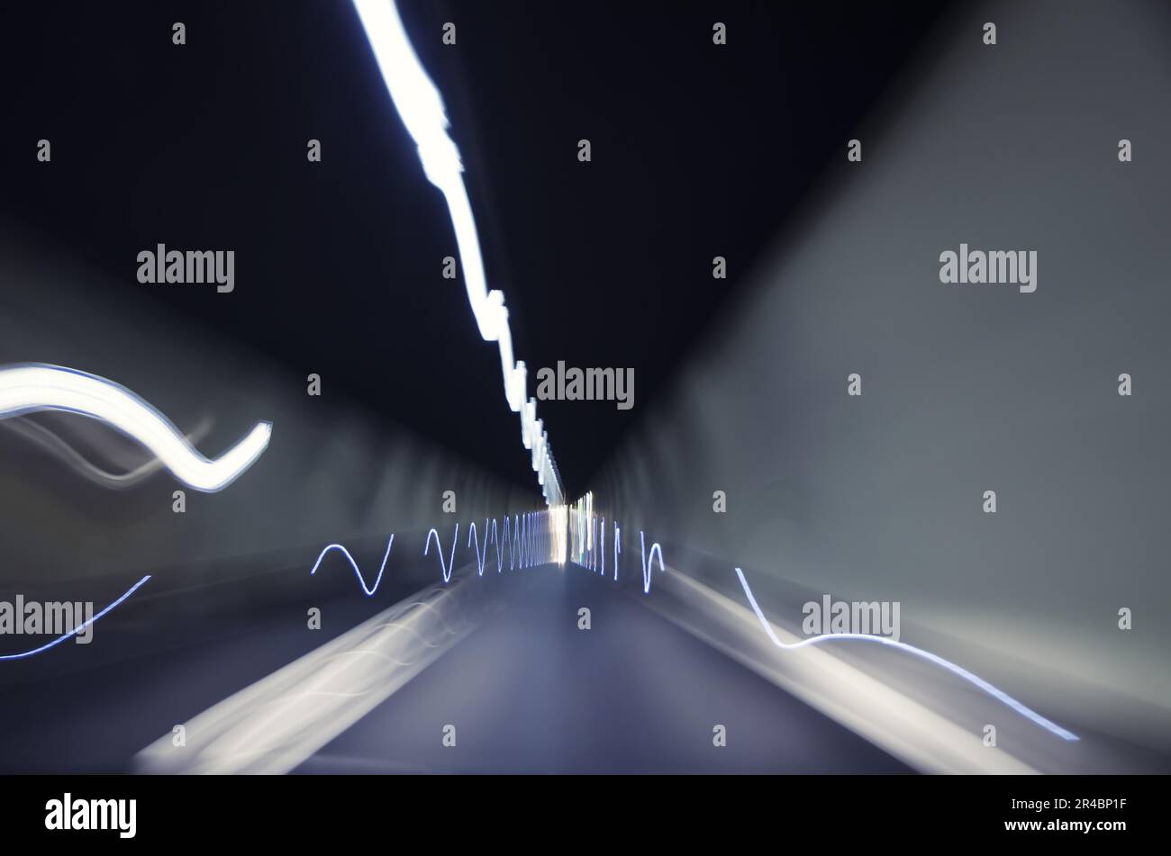 Narrow Tunnel with Light Effect in Switzerland Stock Photo - Alamy