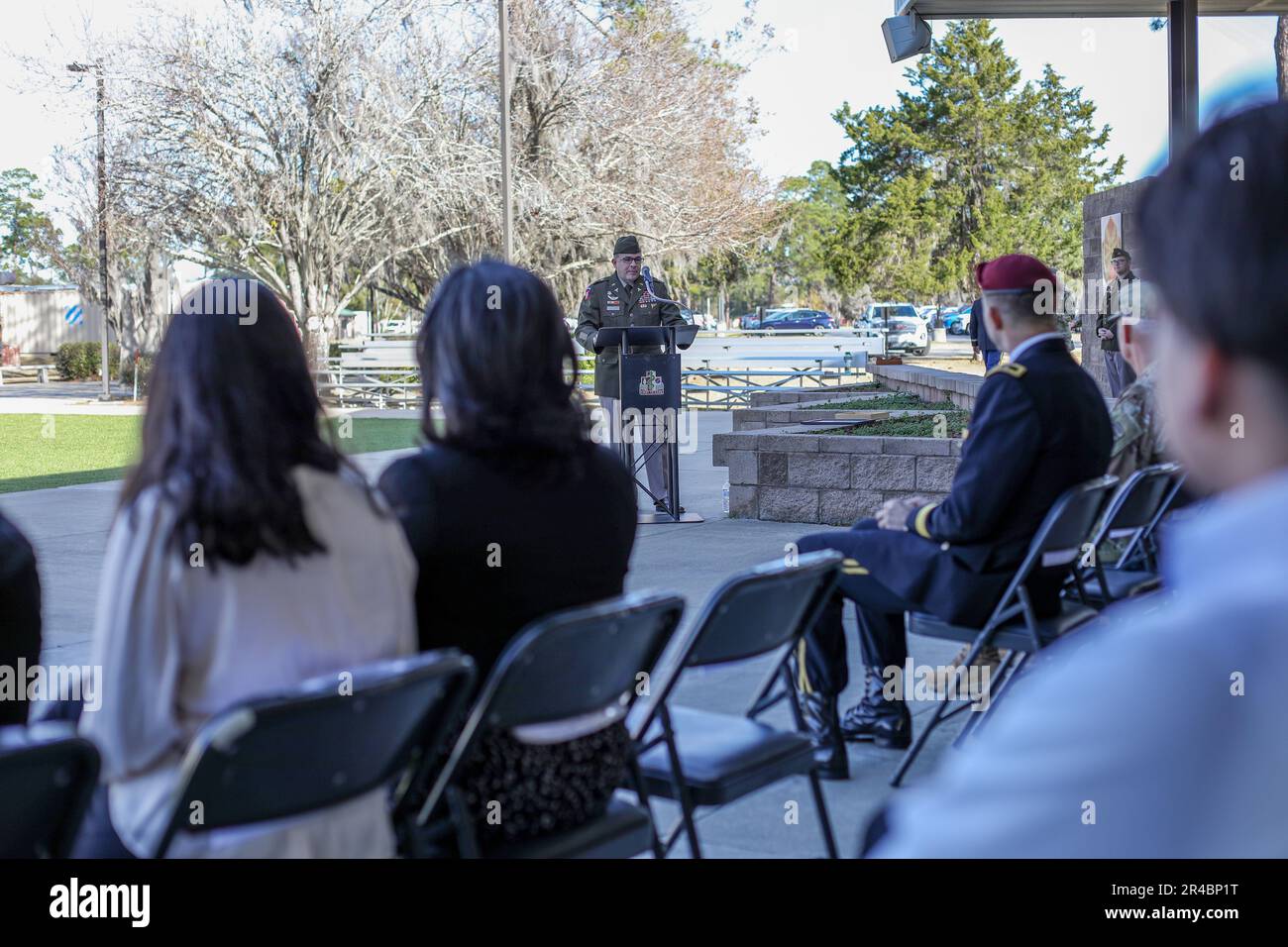 Col. Edgardo Ramirez, commander of the 14th Field Hospital, receives a ...