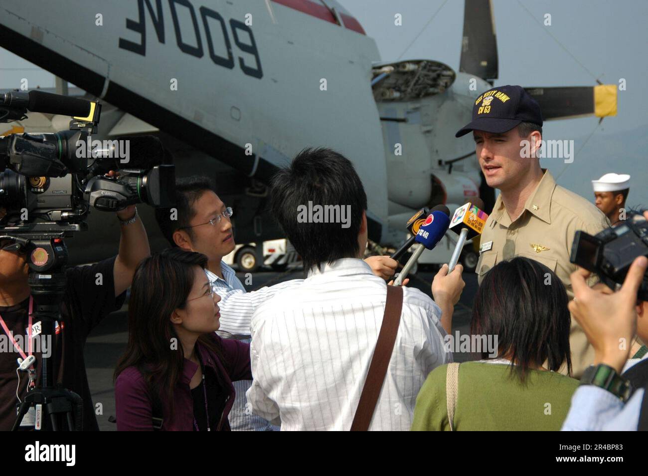 US Navy Public Affairs Officer for USS Kitty Hawk (CV 63), Lt. Cmdr ...