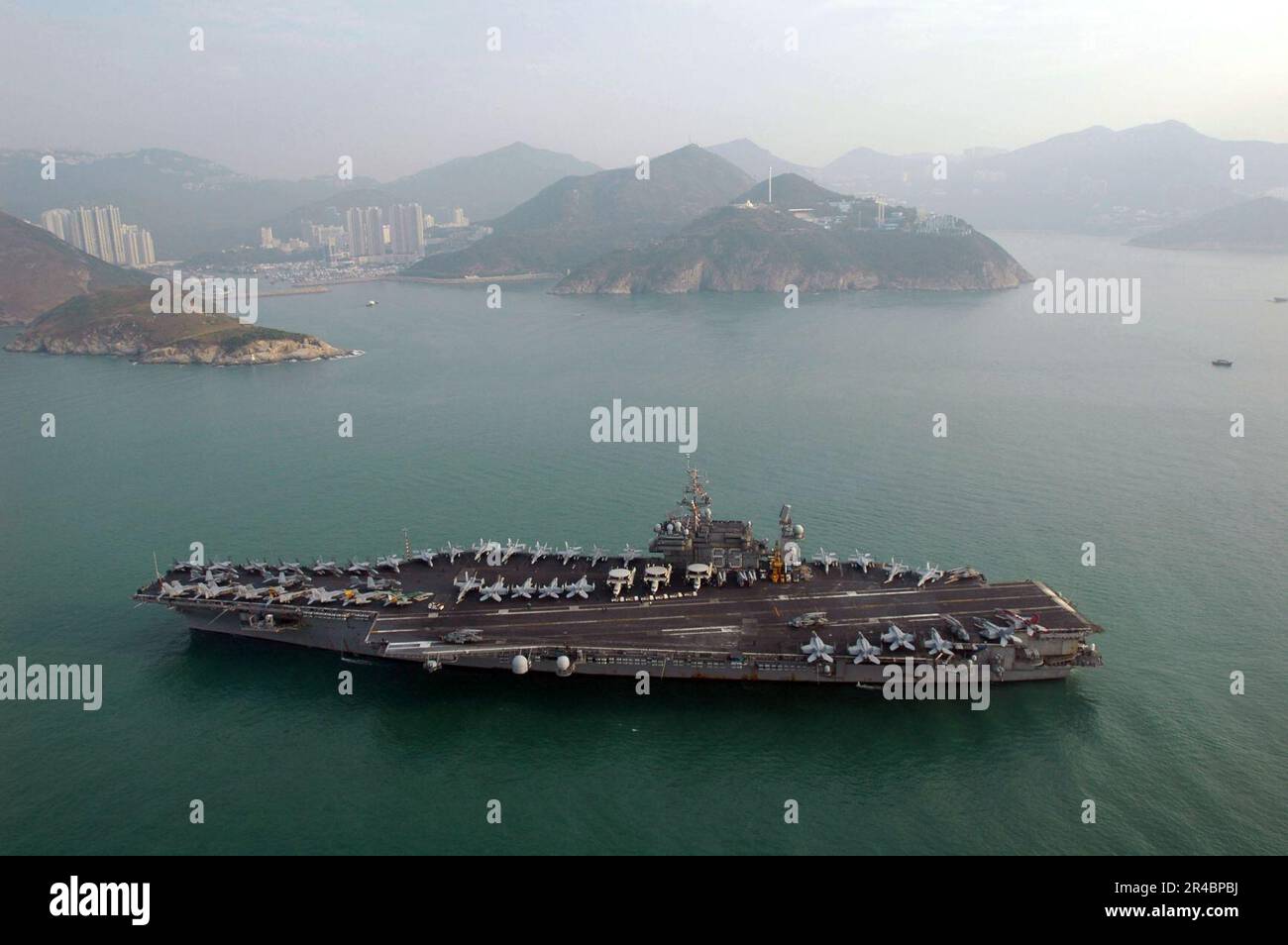 US Navy The conventionally powered aircraft carrier USS Kitty Hawk (CV ...