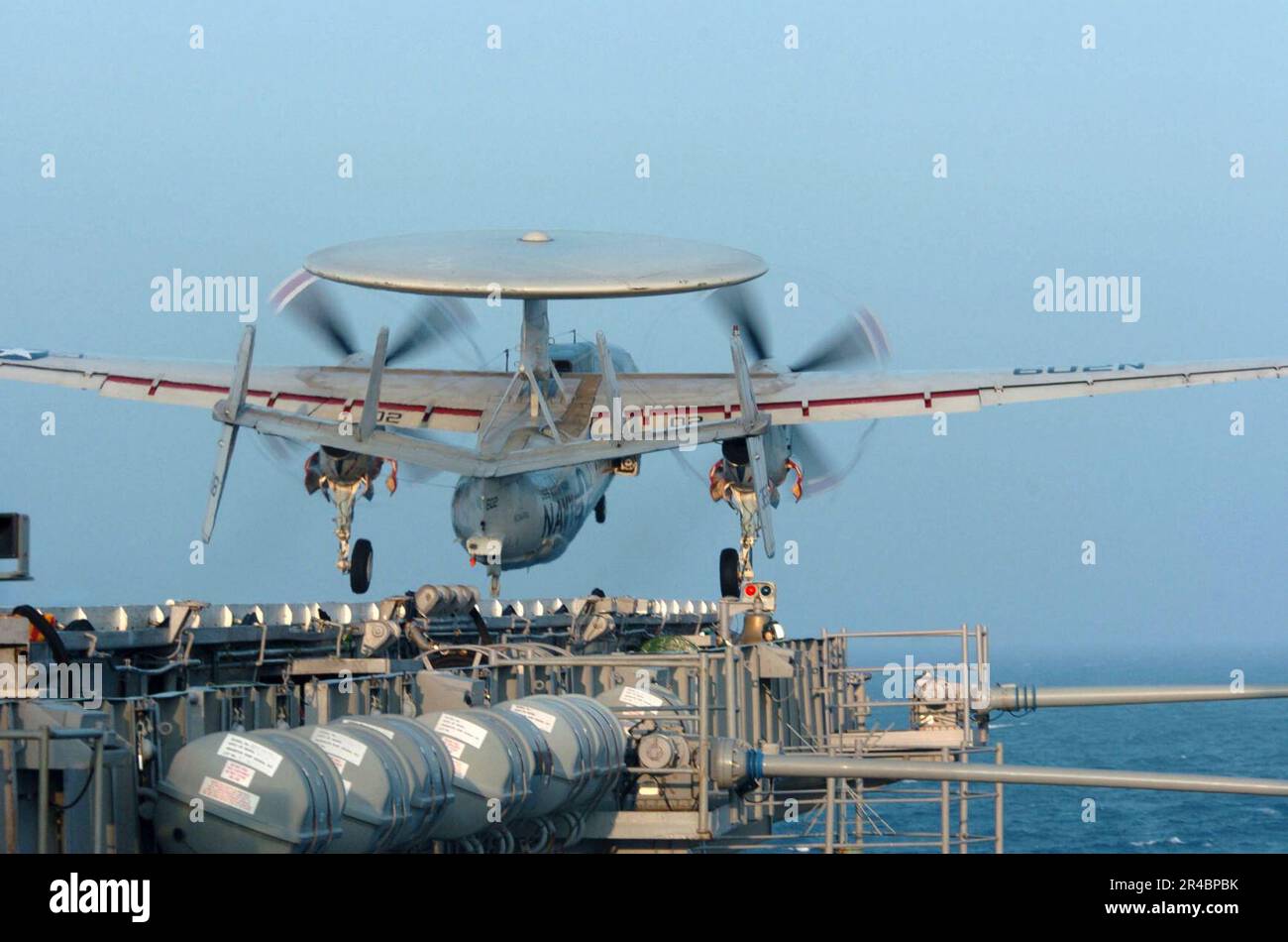 US Navy An E-2C Hawkeye assigned to the Liberty Bells of Airborne Early ...