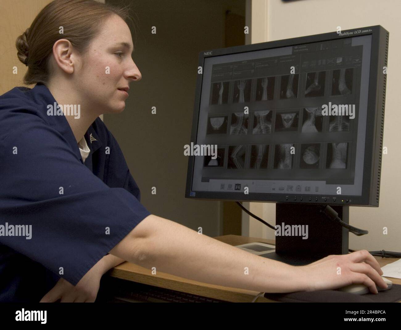 US Navy Hospital Corpsman 2nd Class assigned to the David R. Ray Health ...