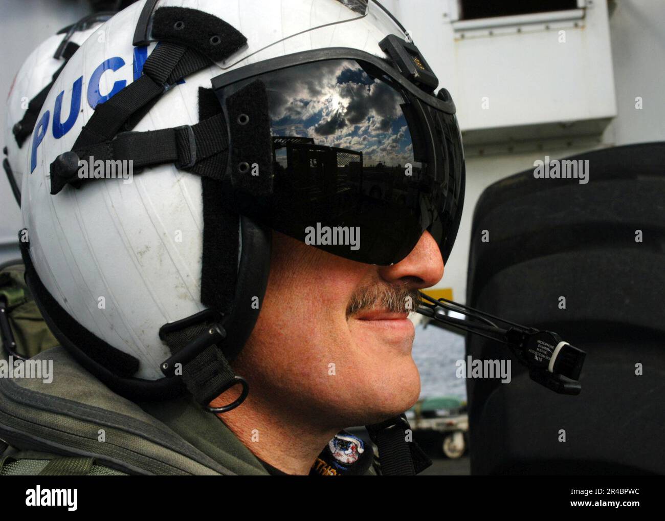 US Navy Executive Officer of HS-5 Cmdr. stands by as his SH-60 Seahawk ...