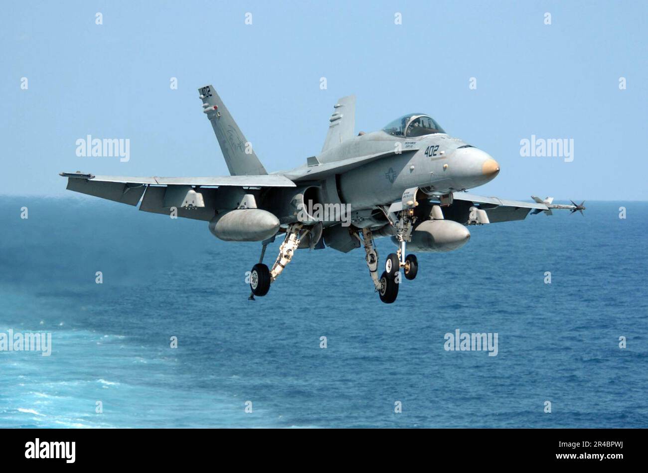US Navy An F-A-18C Hornet, assigned to the Dambusters of Strike Fighter ...