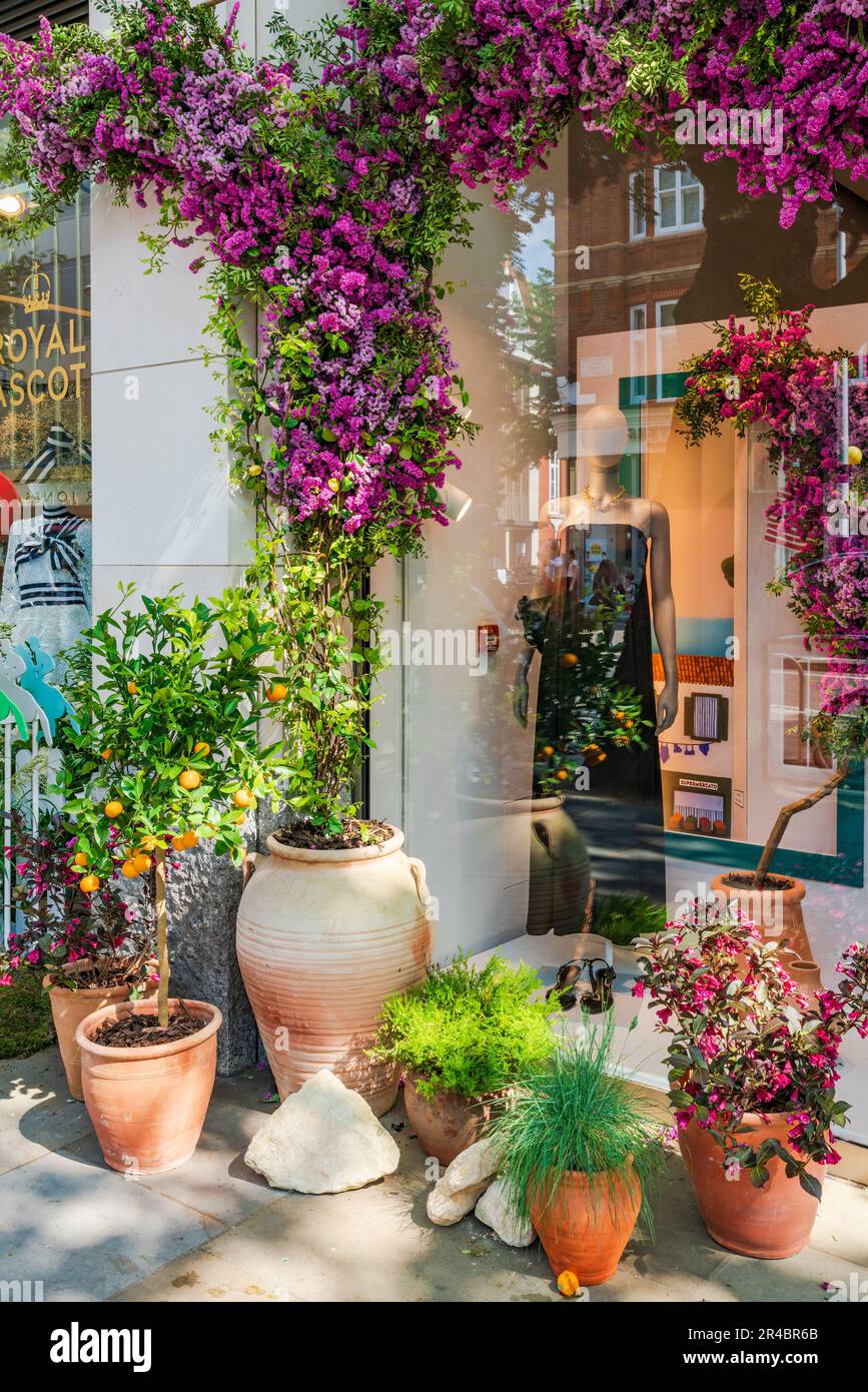 LONDON, UK - MAY 24, 2023: A spectacular floral display decorates ...