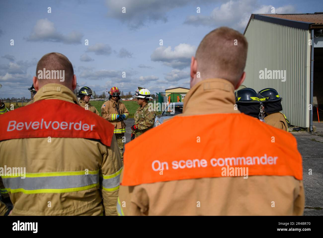 Dutch Firefighters with the 491st Squadron of the Royal Netherlands Air ...