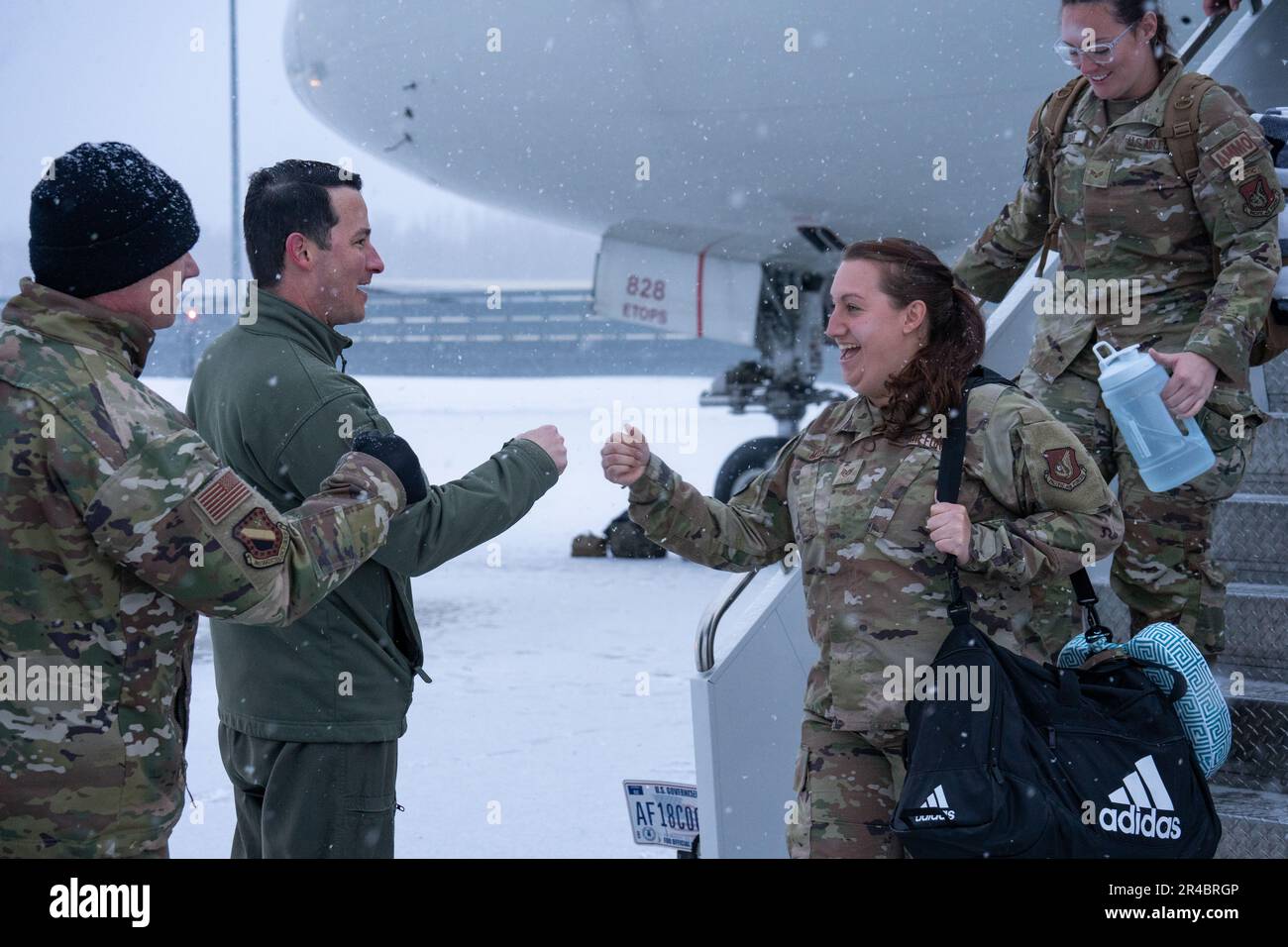 U.S. Air Force Col. Kevin Jamieson, 3rd Wing commander, and Col ...