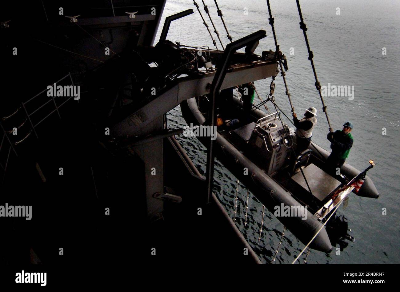 US Navy Deck Department Sailors stationed aboard the Nimitz-class ...