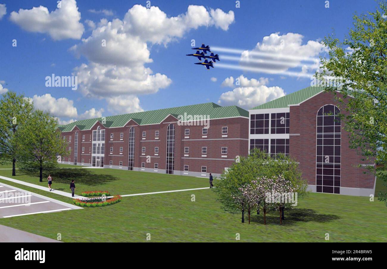 US Navy A computer illustration showing the new visitors quarters ...