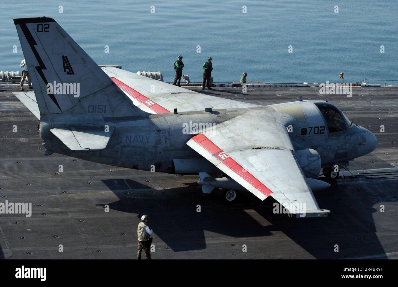 US Navy An S-3B Viking prepares to launch from the flight deck of the ...