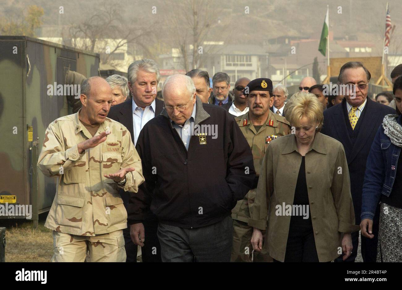 US Navy Commander of Disaster Assistance Center Pakistan, Rear Adm ...