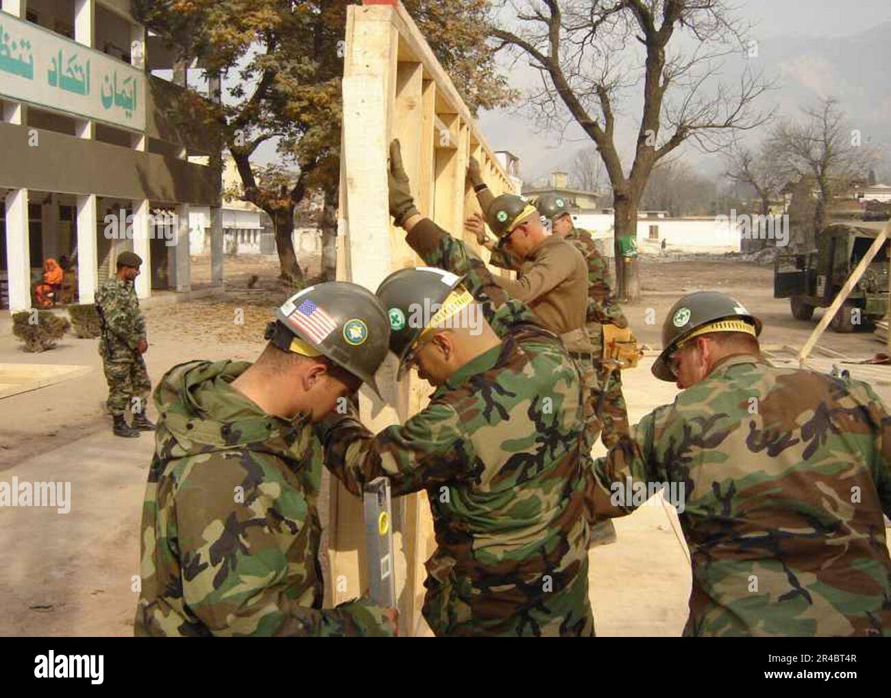 US Navy Sailors assigned to Naval Mobile Construction Battalion Four ...